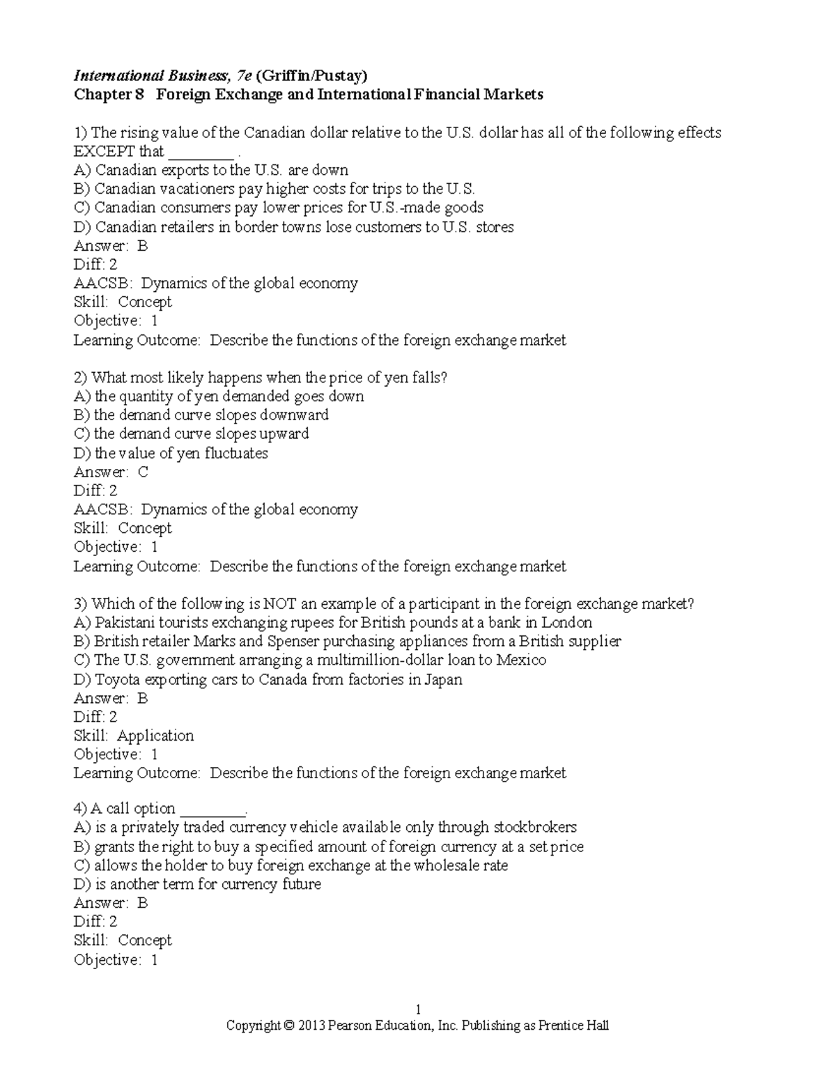 International Business Management test bank Chapter 8 - International ...