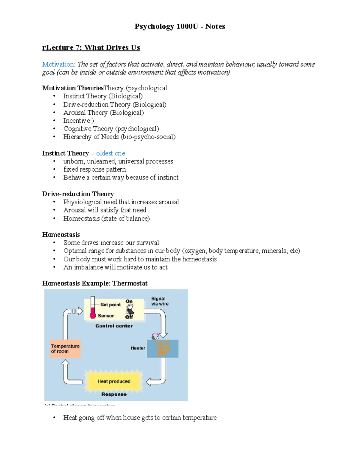 Psych 1000U - Notes - hopefully this helps - Psychology 1000U - Notes ...