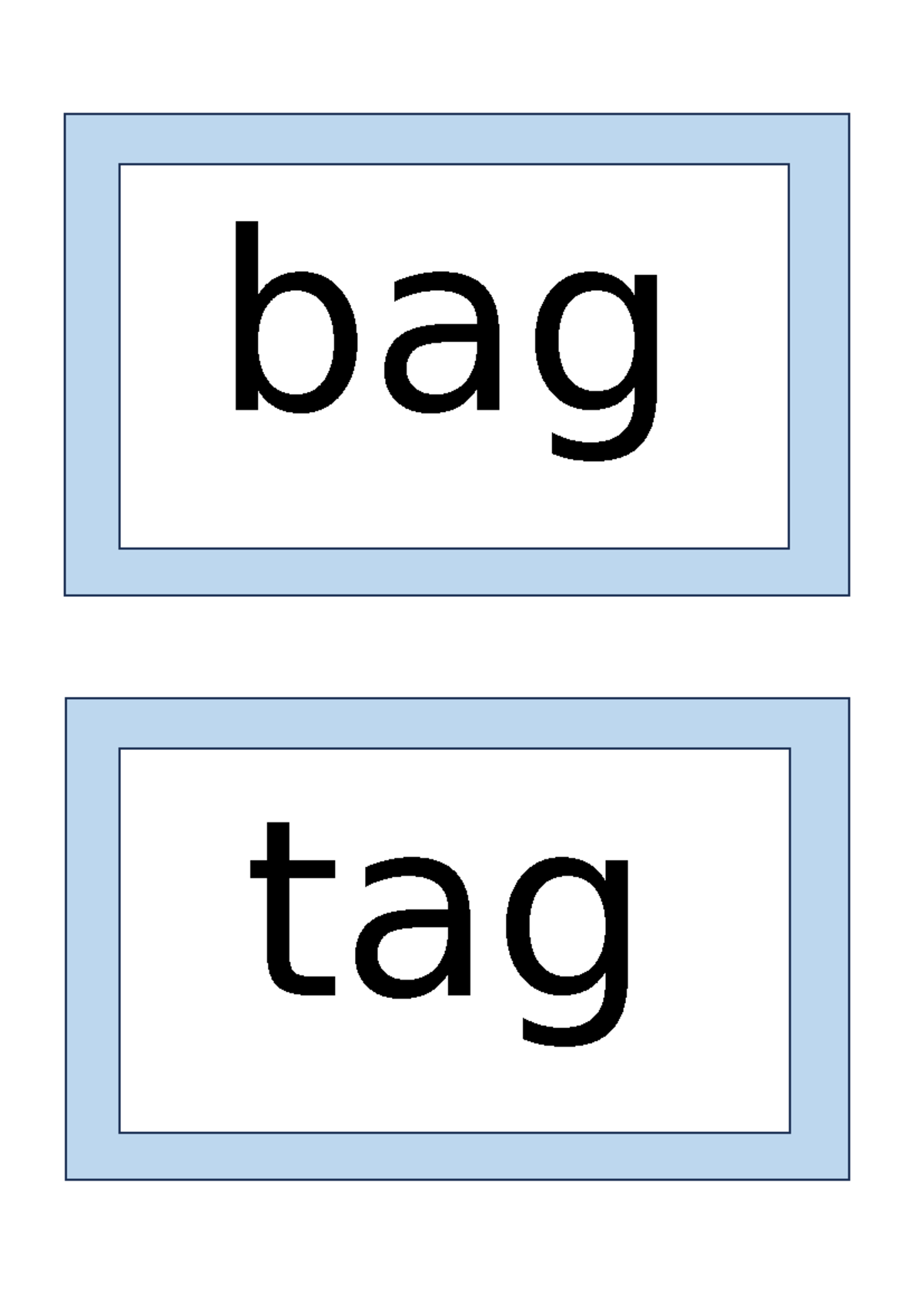 CVC words - consonant - Applied Social Science - bag tag mat hat ran ...