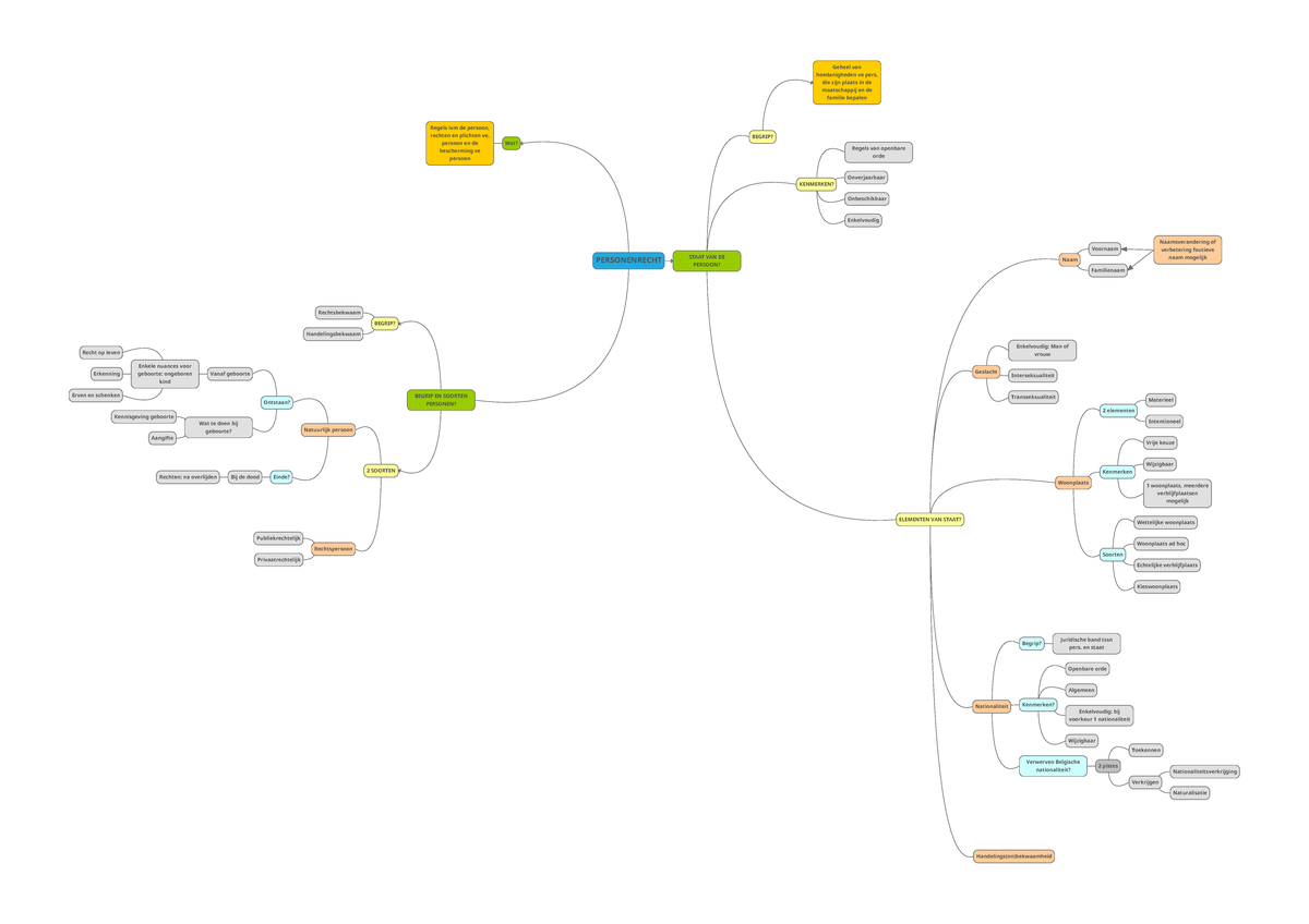 Personenrecht - schema - PERSONENRECHT Wat? Regels ivm de persoon ...