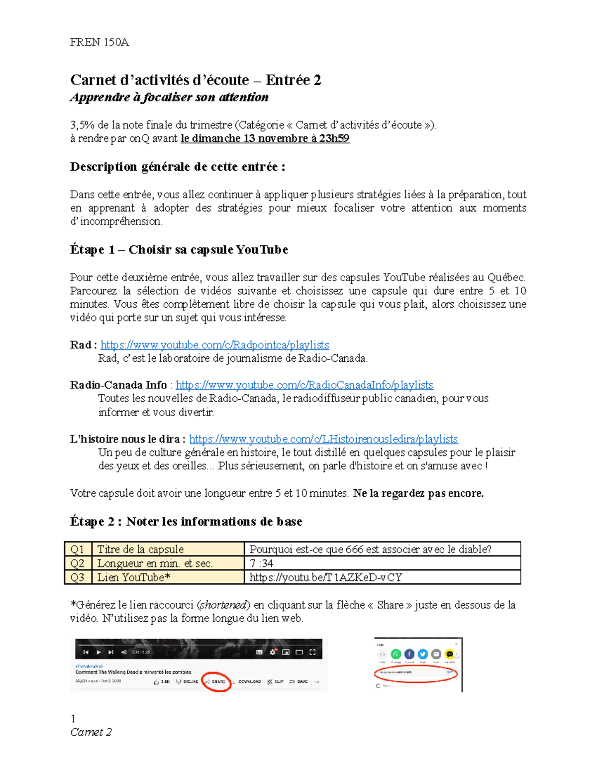 150A F22 - Carnet d'écoute 2 - Carnet d’activités d’écoute – Entrée 2 ...