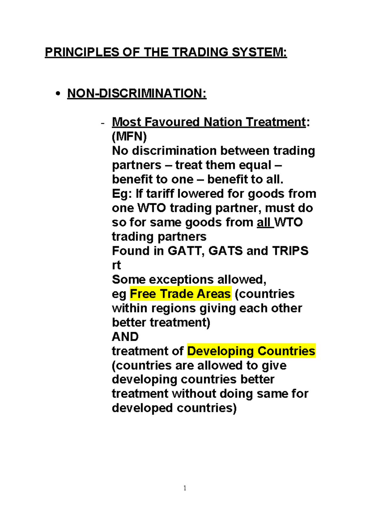 Principles AND Theories OF Trade 2023 - PRINCIPLES OF THE TRADING ...