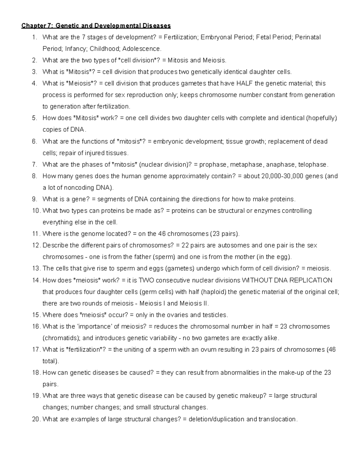 Chapter 7 - Lecture notes from PowerPoint - Chapter 7: Genetic and ...