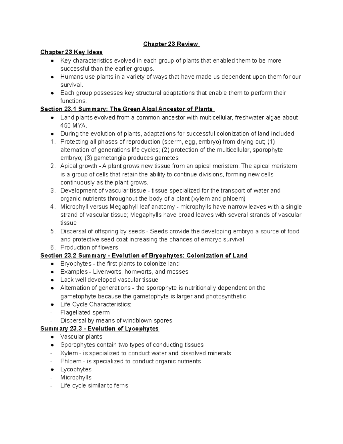 Chapter 23 Review - TMHS Putnam - Chapter 23 Review Chapter 23 Key ...
