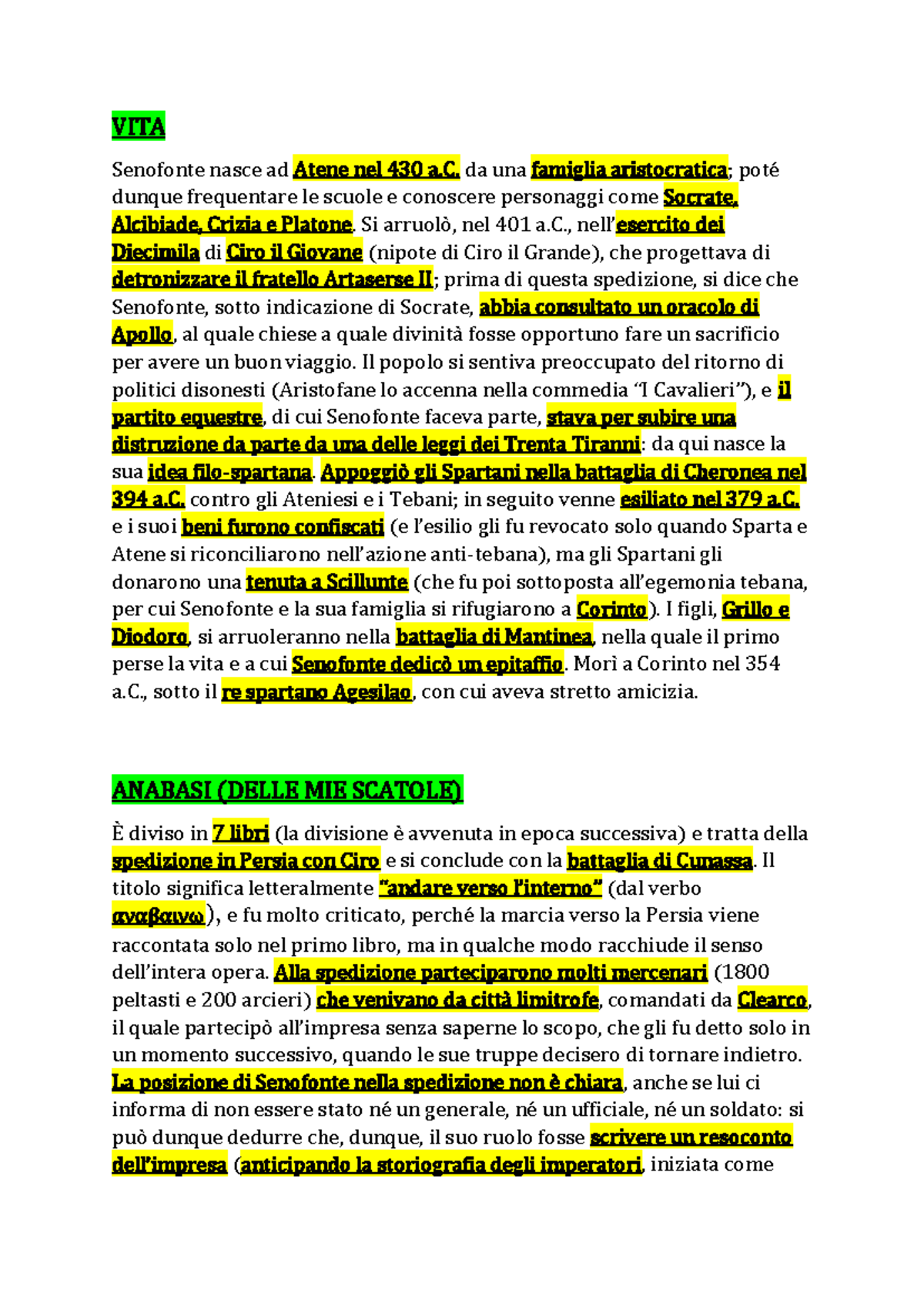 Snofonte - Analisi della figura di senofonte, biografia e opere ...