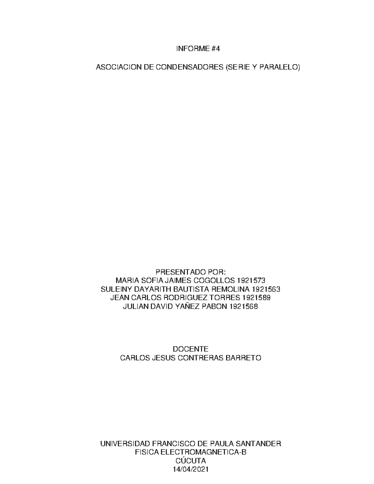 Informe#4 1921573 1921563 1921589 1921568 - INFORME ASOCIACION DE ...