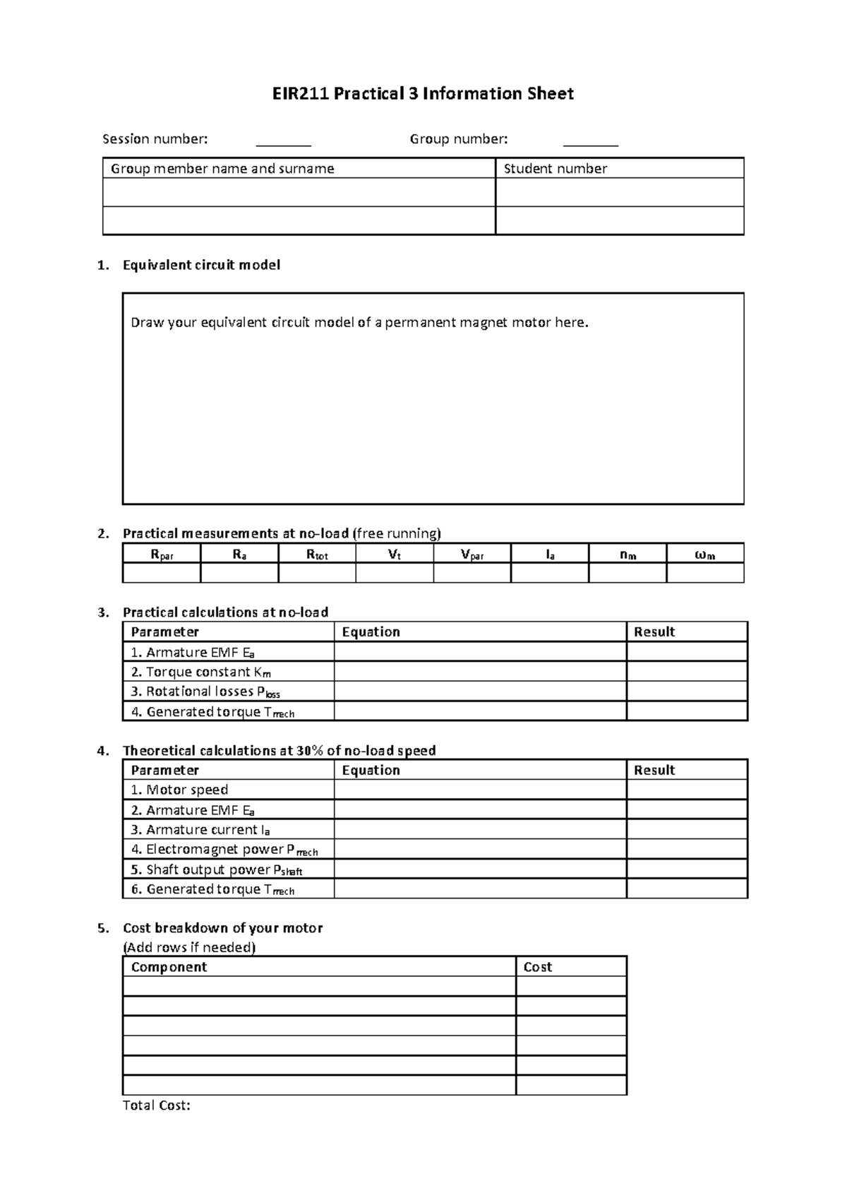 EIR2x1 Prac 3 Info Sheet Template - EIR 21 1 Practical 3 Information ...