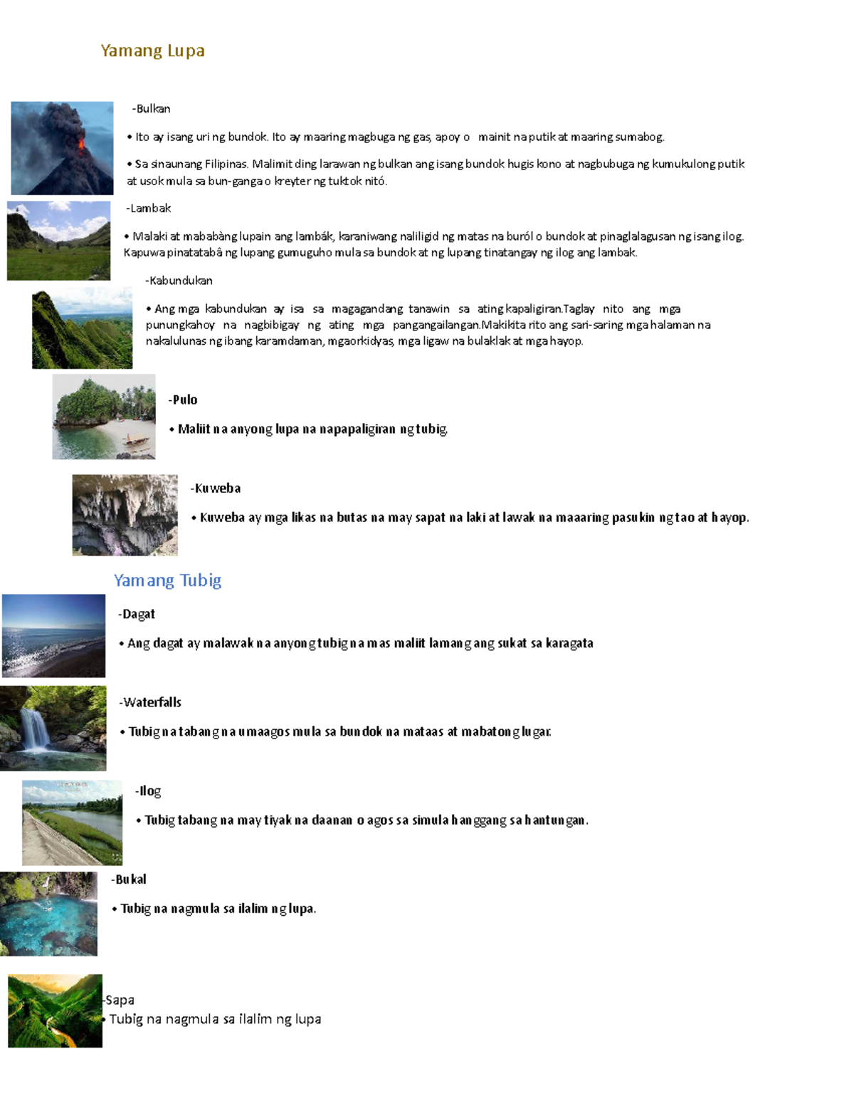 Likasnayaman nako - Yamang Lupa -Bulkan • Ito ay isang uri ng bundok ...