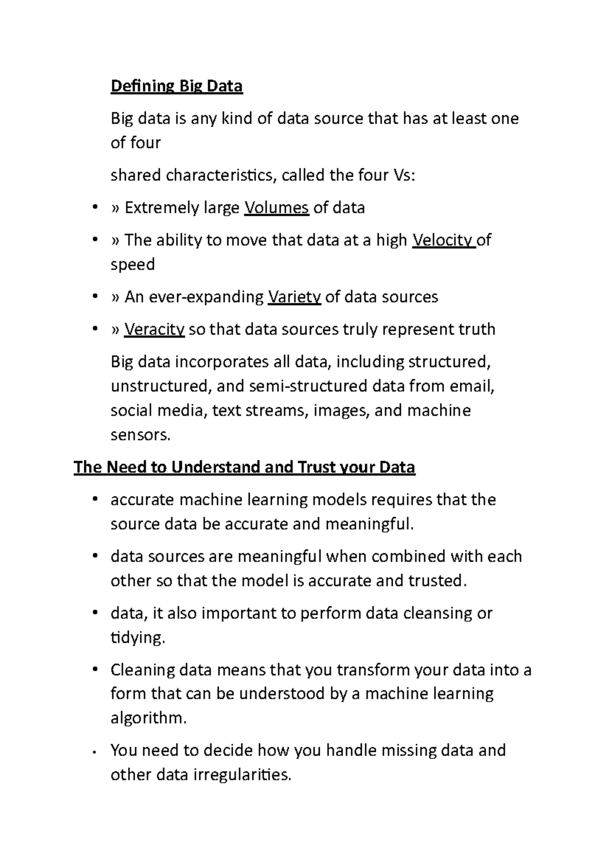 Defining Big Data - Introducing the concept of data science and machine ...