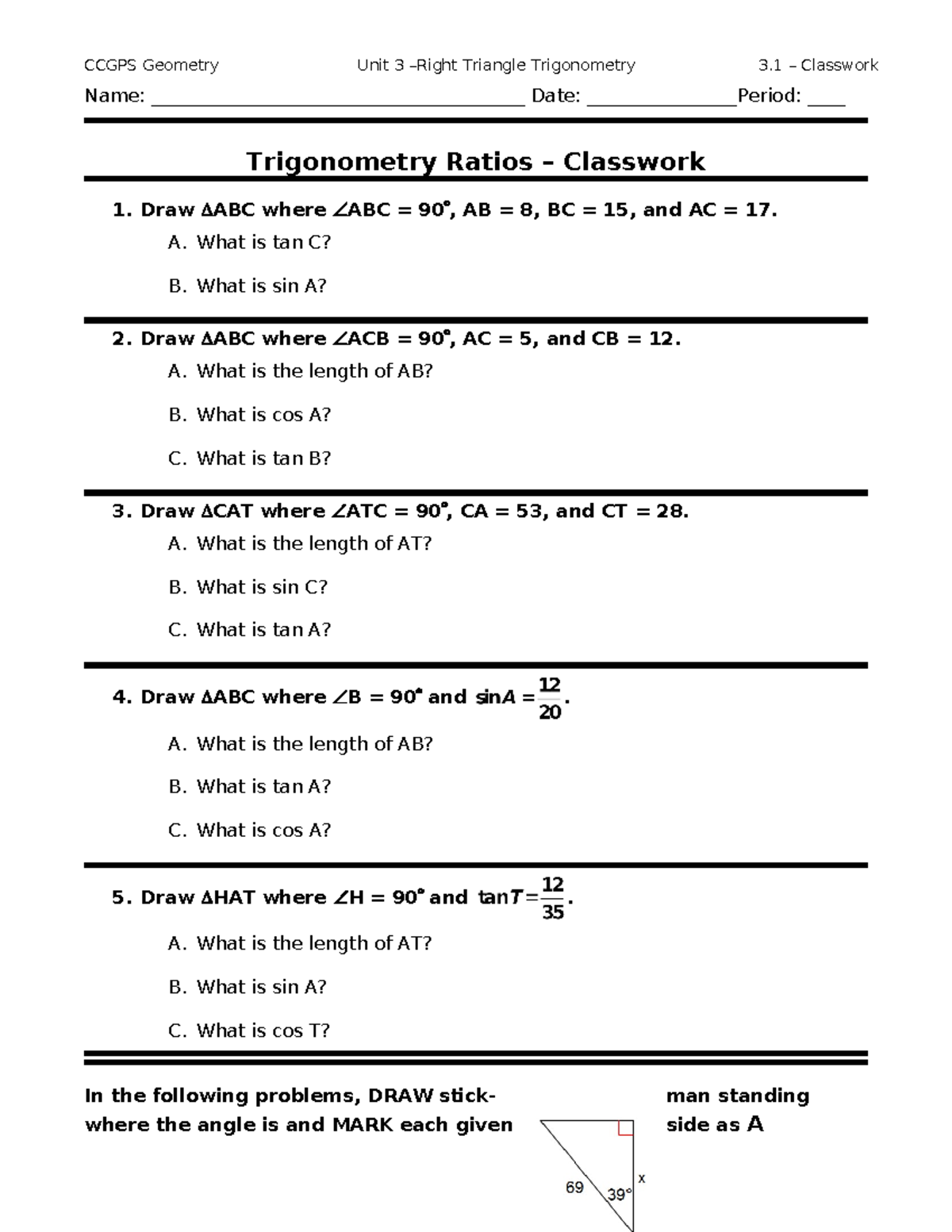 11 - dddddd - CCGPS Geometry Unit 3 –Right Triangle Trigonometry 3 ...