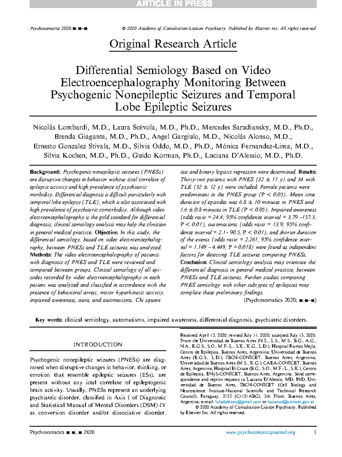 Lombardi 2020-1 - pnes - Original Research Article Differential ...
