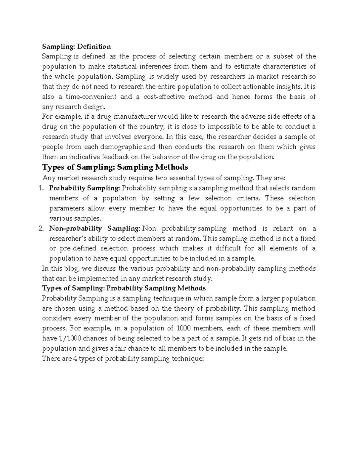 UNIT-V - FOR AUTONOMOUS COLLEGE - Sampling: Definition Sampling is ...