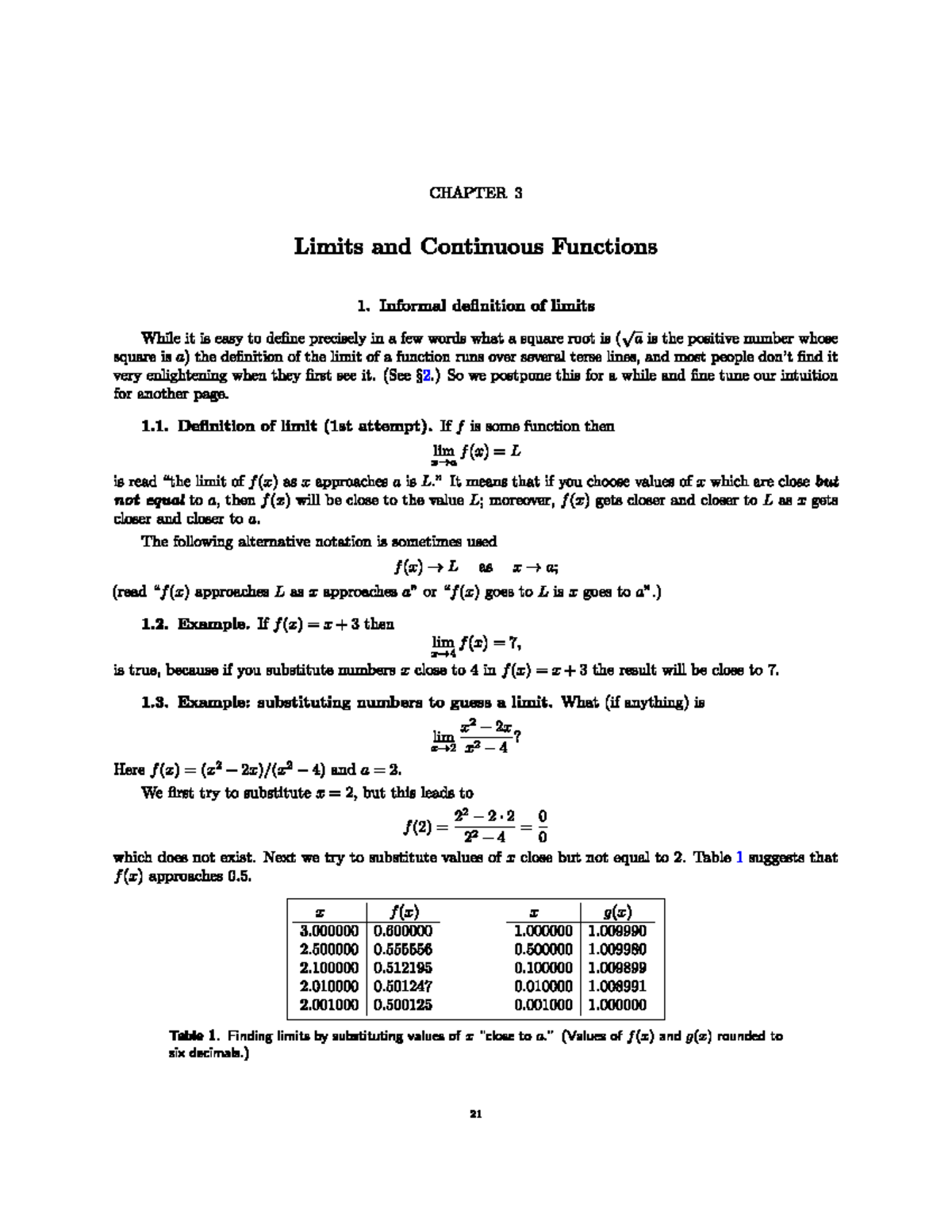 Limits Notes - Education Science - Studocu