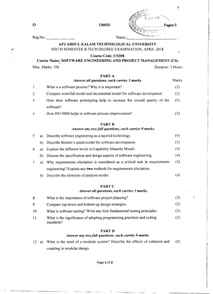 Sepm Module 2 - SEPM mod 2 - Module II Process Framework Models ...