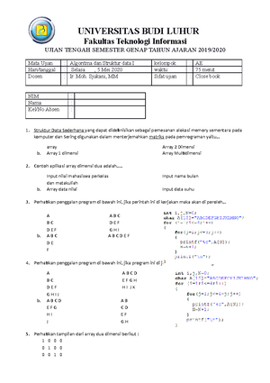 Modul Algoritma dan Struktur Data 2 - - Studocu