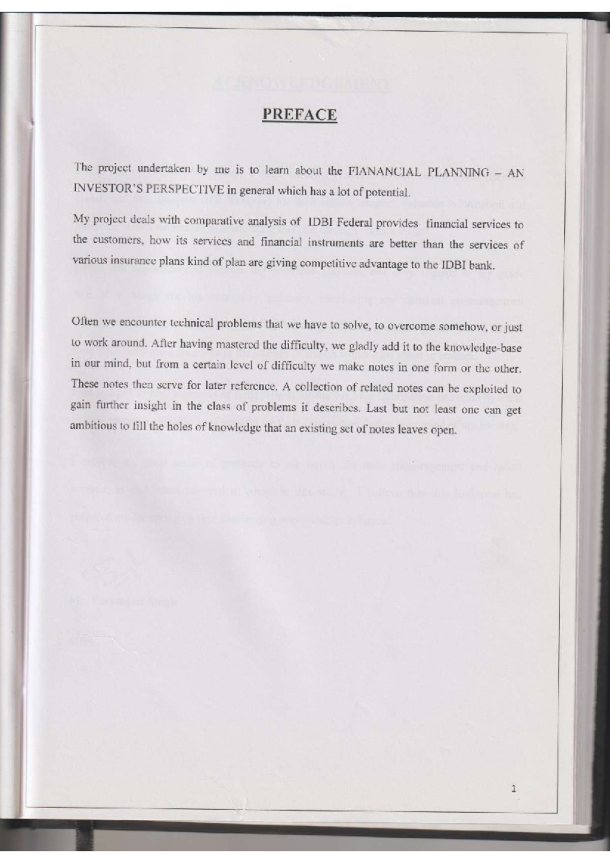 Preface - assignment - Bachelors of Business Administration in Finance ...