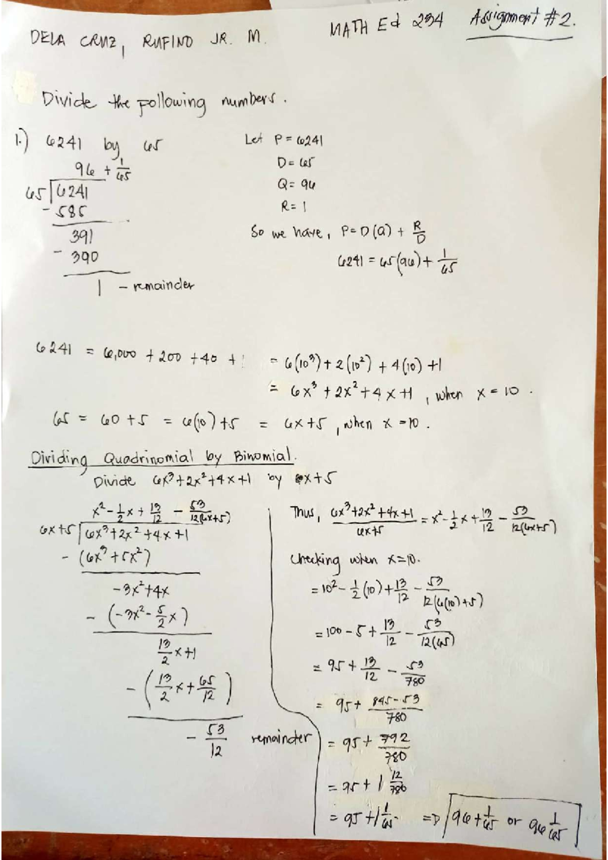 Math ED 234 Assignment - mathematics - Studocu