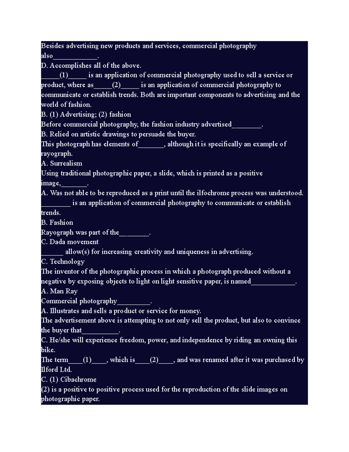 Advertising 2 - practice materials - Besides advertising new products ...