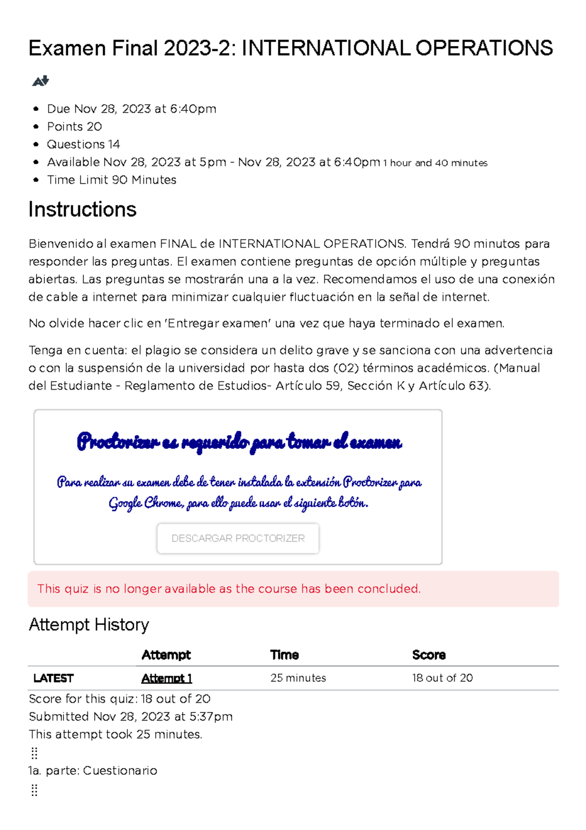 Examen Final 2023-2 International Operations 295412 - International ...