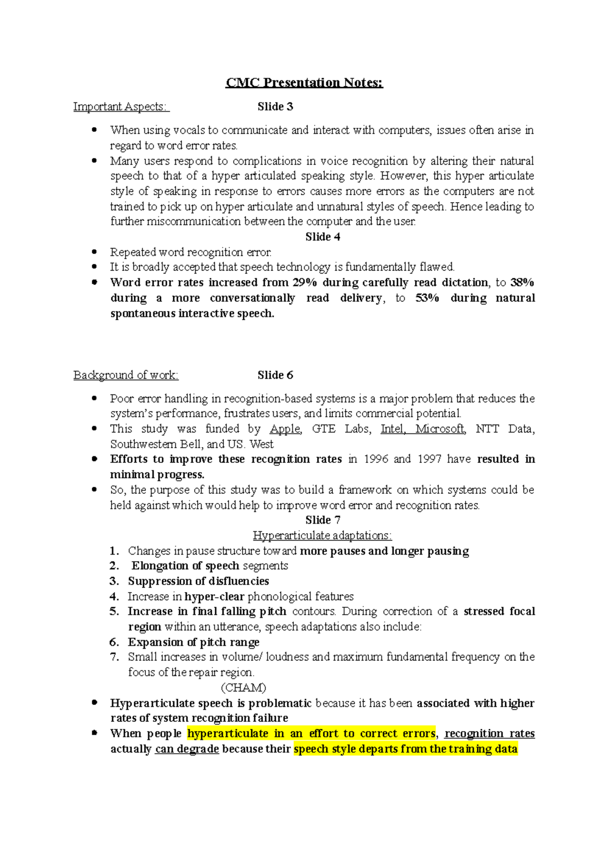 Presentation Notes - AI : When using vocals to communicate and interact ...