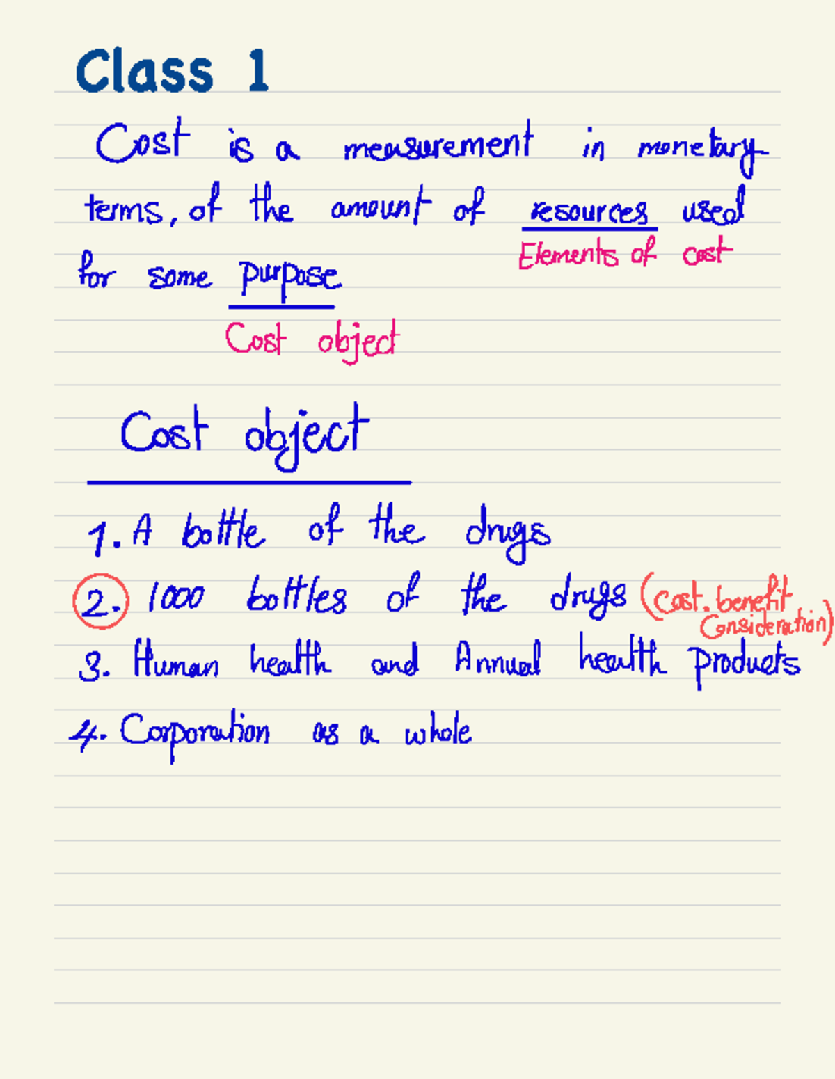 Class 1: Cost Measurement and Elements of Cost - ACCO 330 - Class 1 ...