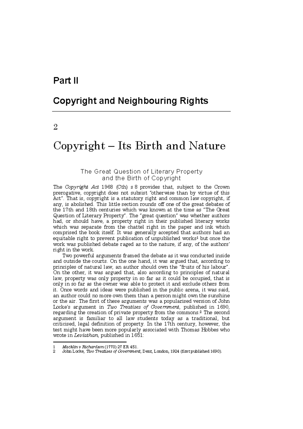 Copyright, its birth and nature - Part II Copyright and Neighbouring ...
