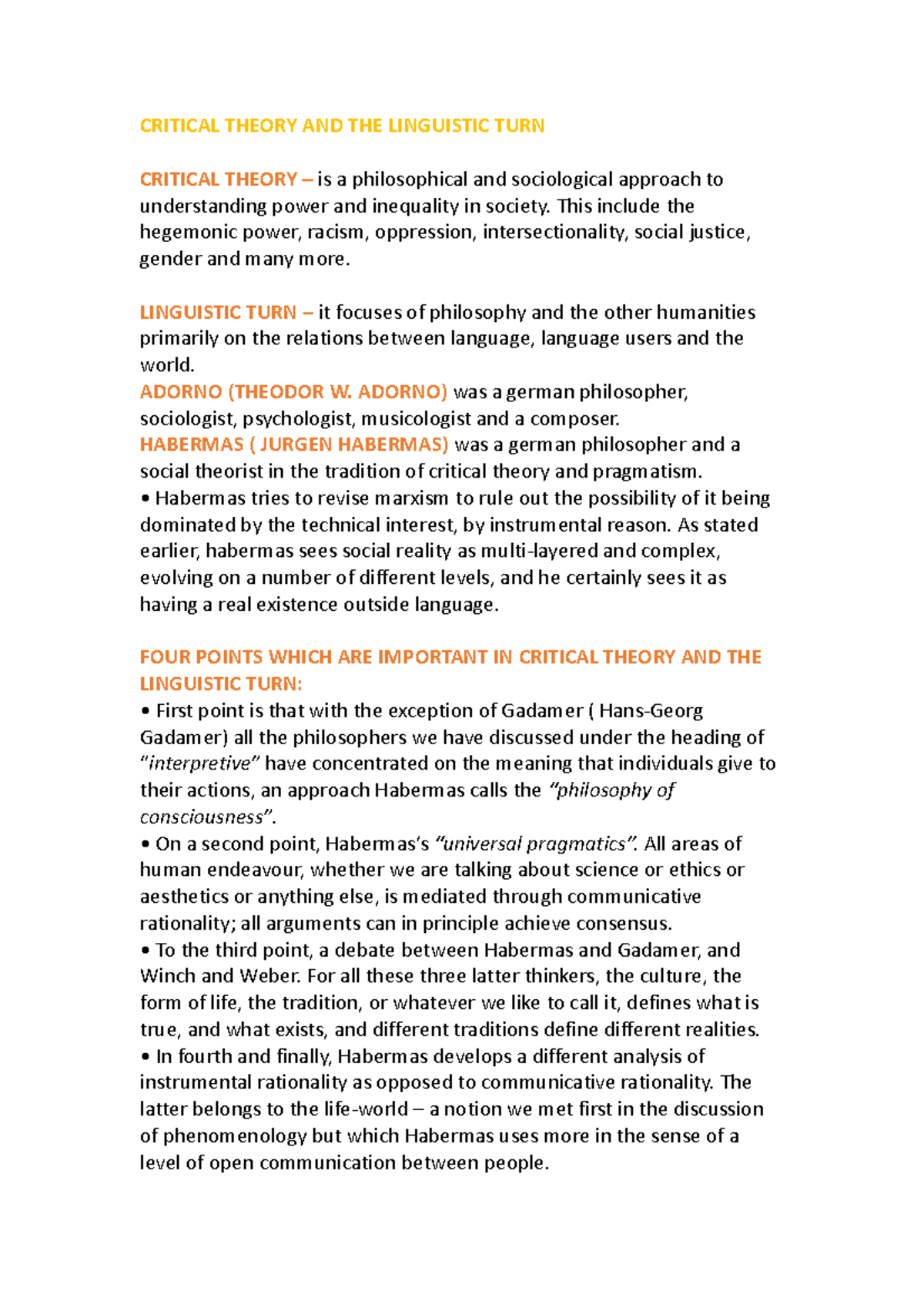 Janelin Philo Report - explanation - CRITICAL THEORY AND THE LINGUISTIC ...