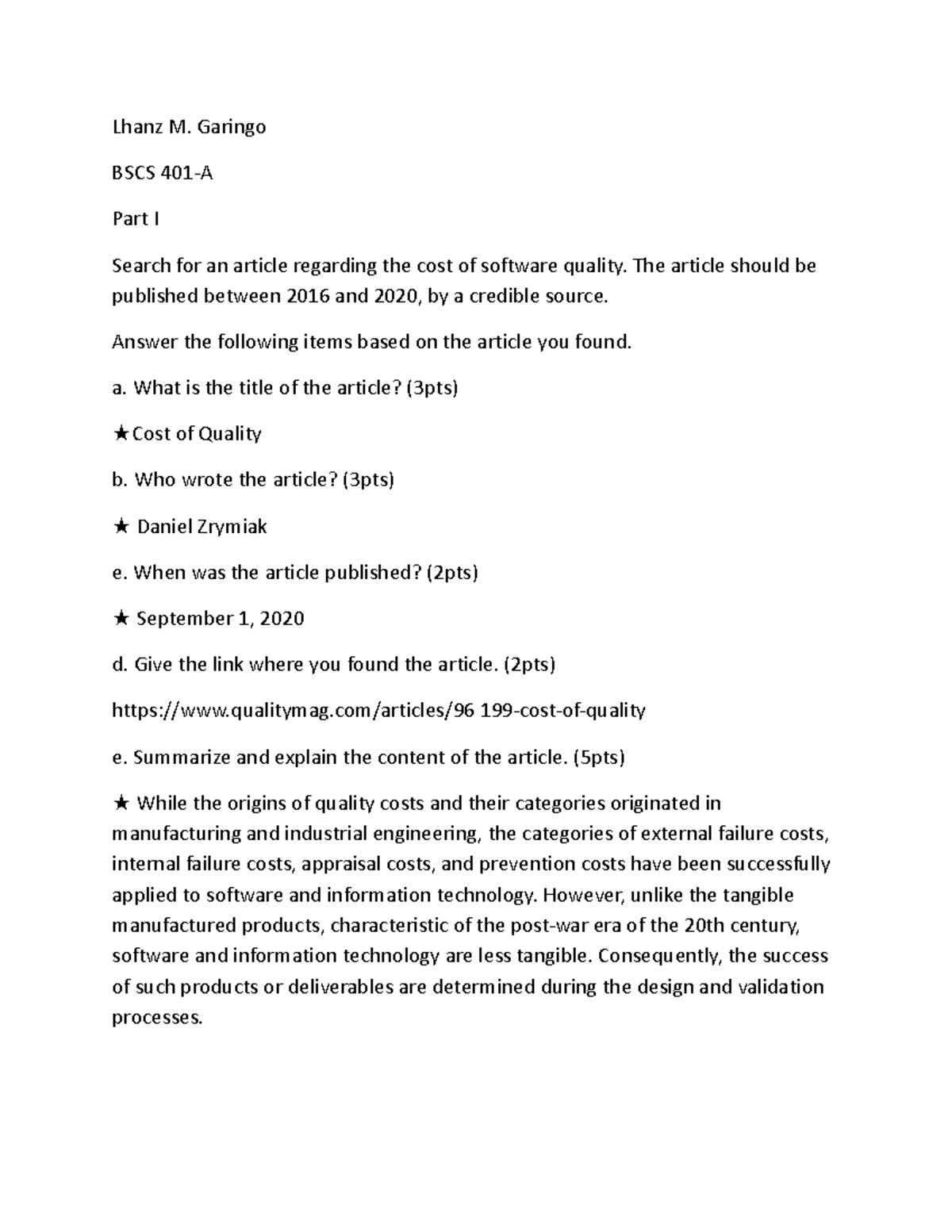 Lhanz M. Garingo TP- WPS Office - Lhanz M. Garingo BSCS 401-A Part I ...