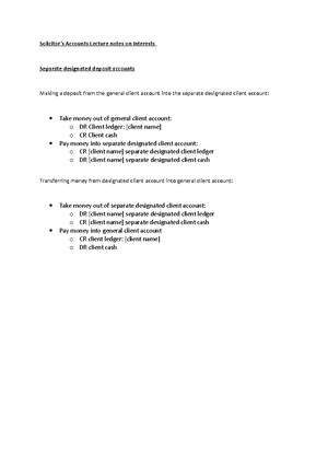 Solicitor’s Accounts Lecture notes on Accounting for VAT on client ...