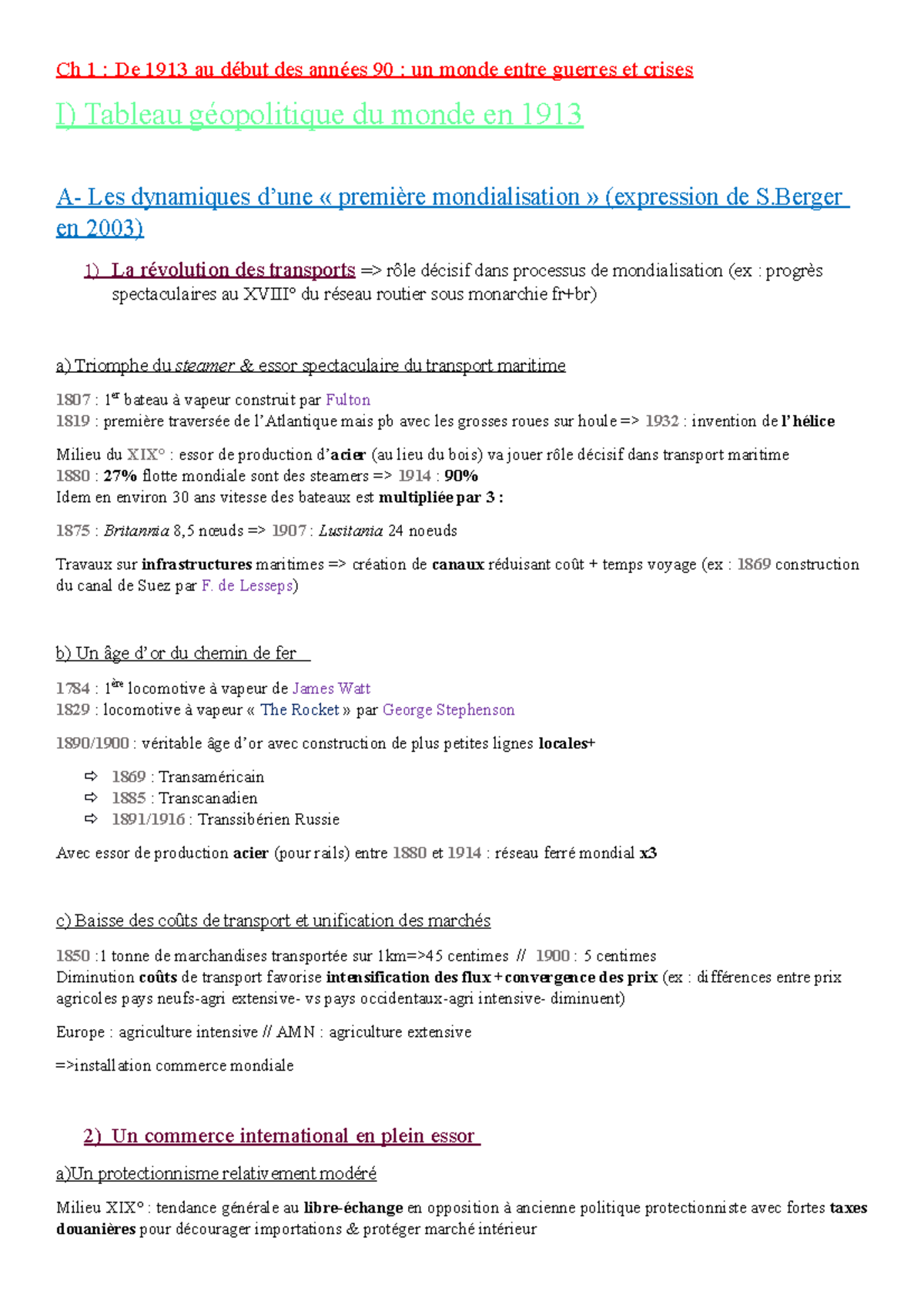 Ch 1 - Notes de cours all - Histoire-géographie, géopolitique et ...