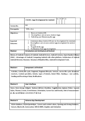 Oha - lecture and practice notes - Open Handset Alliance (OHA) What is ...