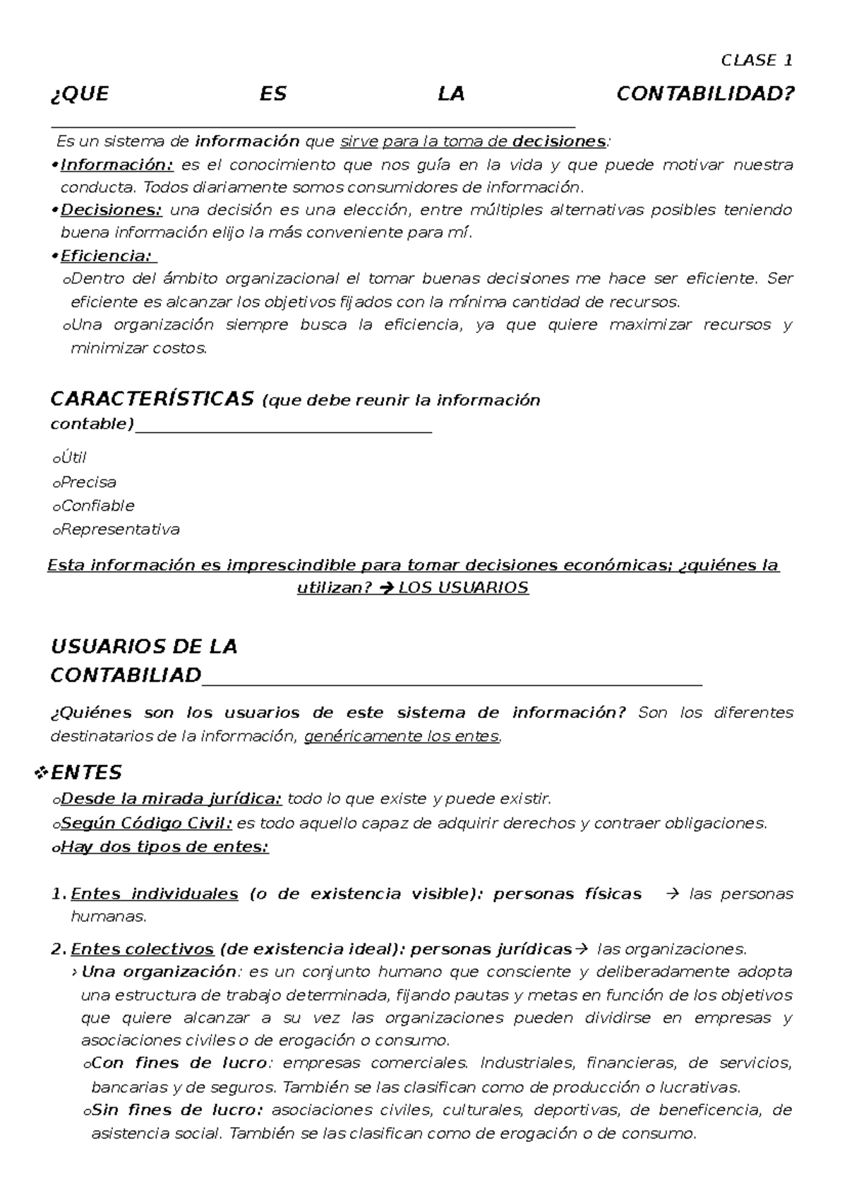 Carpeta Contabilidad - CLASE 1 ¿QUE ES LA CONTABILIDAD? - Studocu