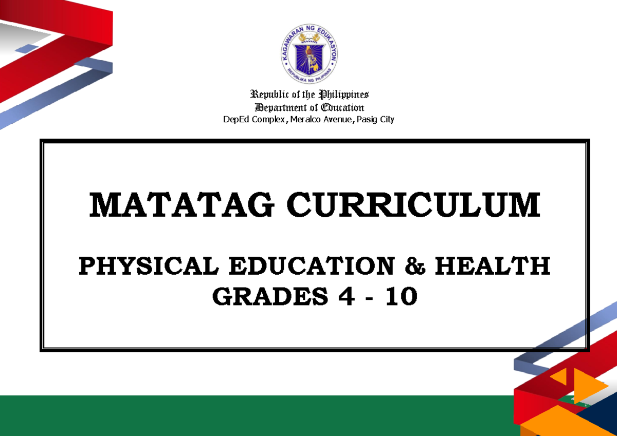 PE and Health CG 2023 - Requirements for asynchronous lesson - Republic of the Philippines - Studocu