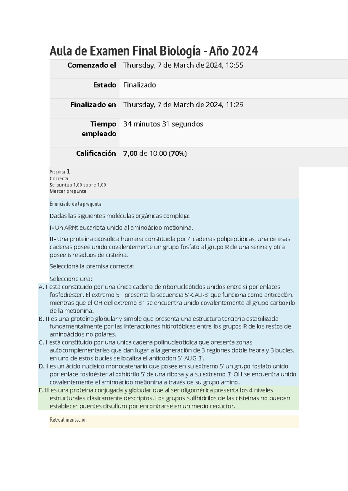 Examen Final Biología - parcial biologia - Aula de Examen Final ...