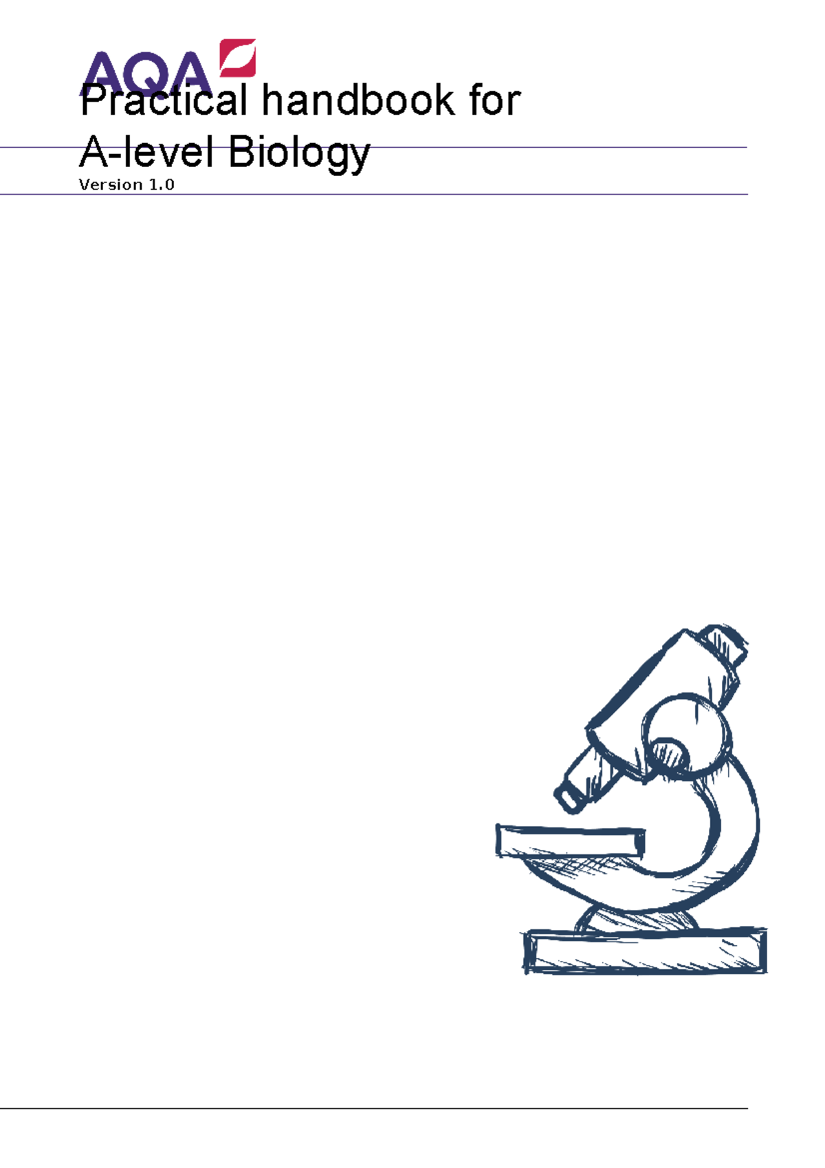 Aqa practical hand book requirements - Practical handbook for A-level ...