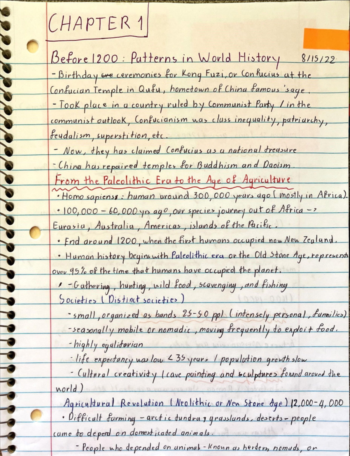 AP world history chapter 1 - c HA IOTER g/ co lani 00 oi -se on ...