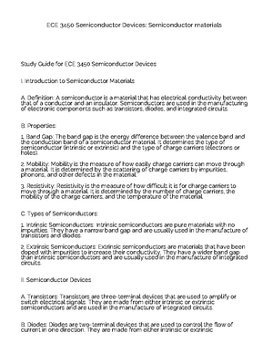 MC1-ECE 3450 Semiconductor Devices- Semiconductor Materials - ECE 3450 ...