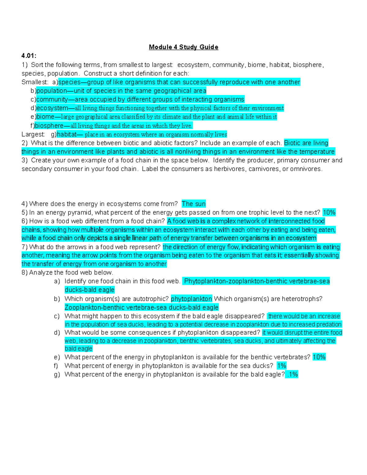 NDModule 4DBA - study guide - Module 4 Study Guide 4: Sort the ...