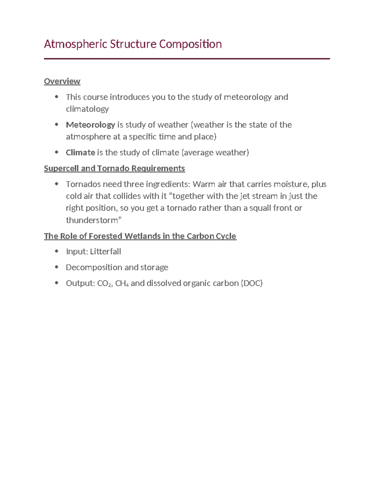 Week 1 Atmospheric Structure Composition - Atmospheric Structure ...
