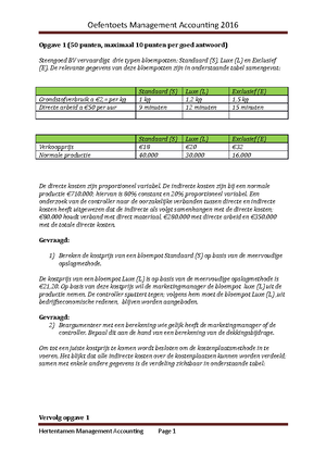 Formules voor toets + planning opdrachten MA - Formules Management ...