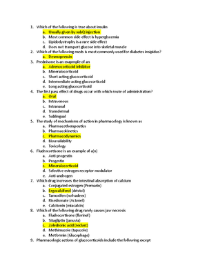 Exam 1 PA Pharmacology Review 2021 Blasinsky - PA Fall 2021: EXAM 1 ...