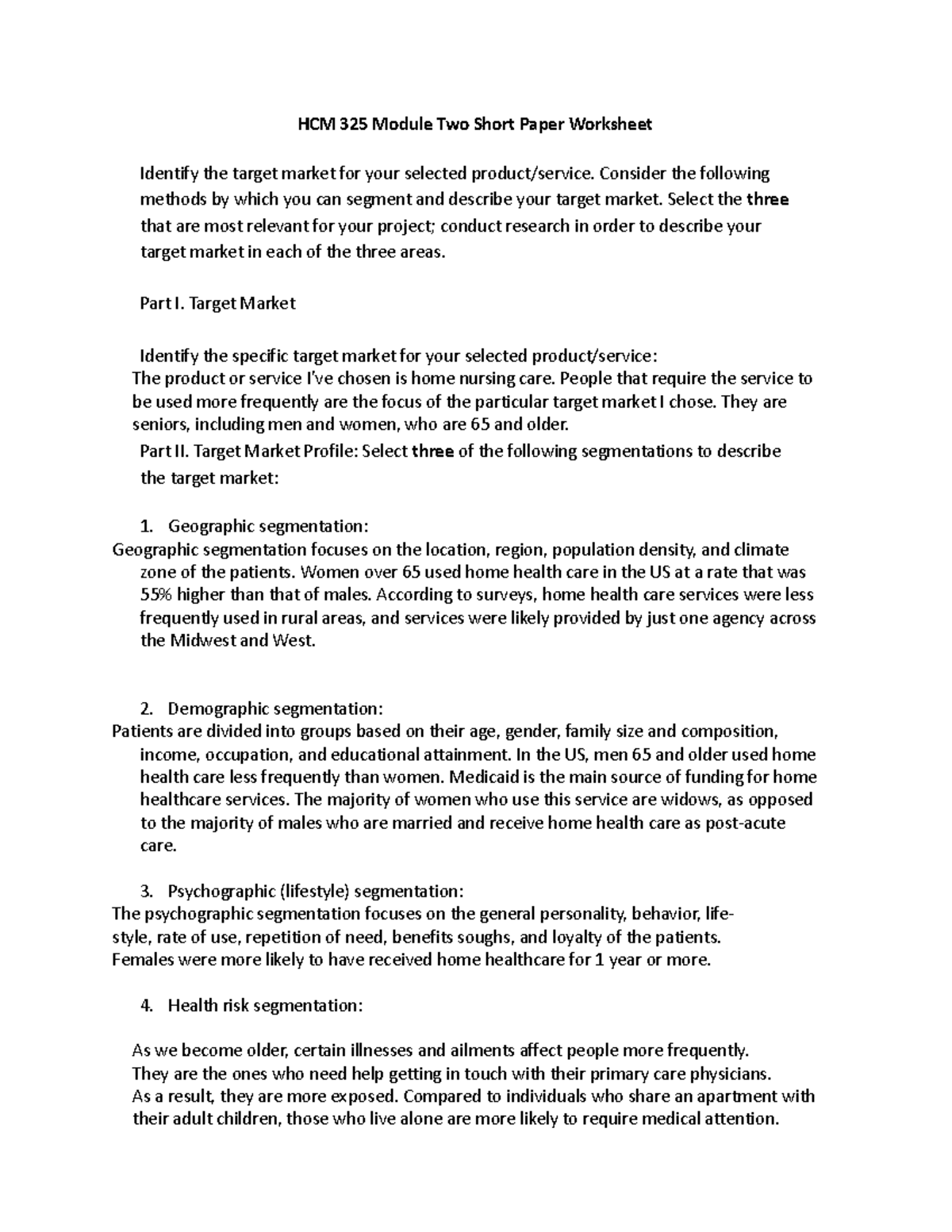 HCM 325 Module Two Short Paper Worksheet copy - HCM 325 Module Two ...