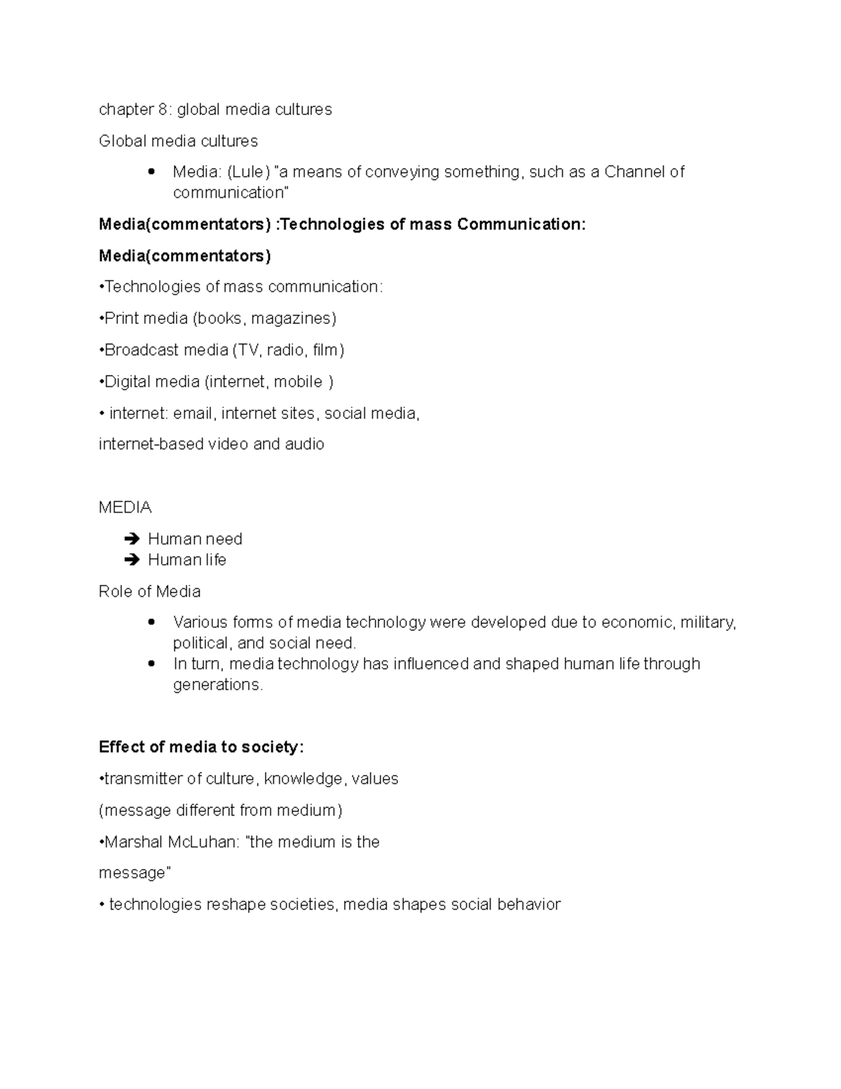 Chapter-8- Reviewer - n/A - chapter 8: global media cultures Global ...