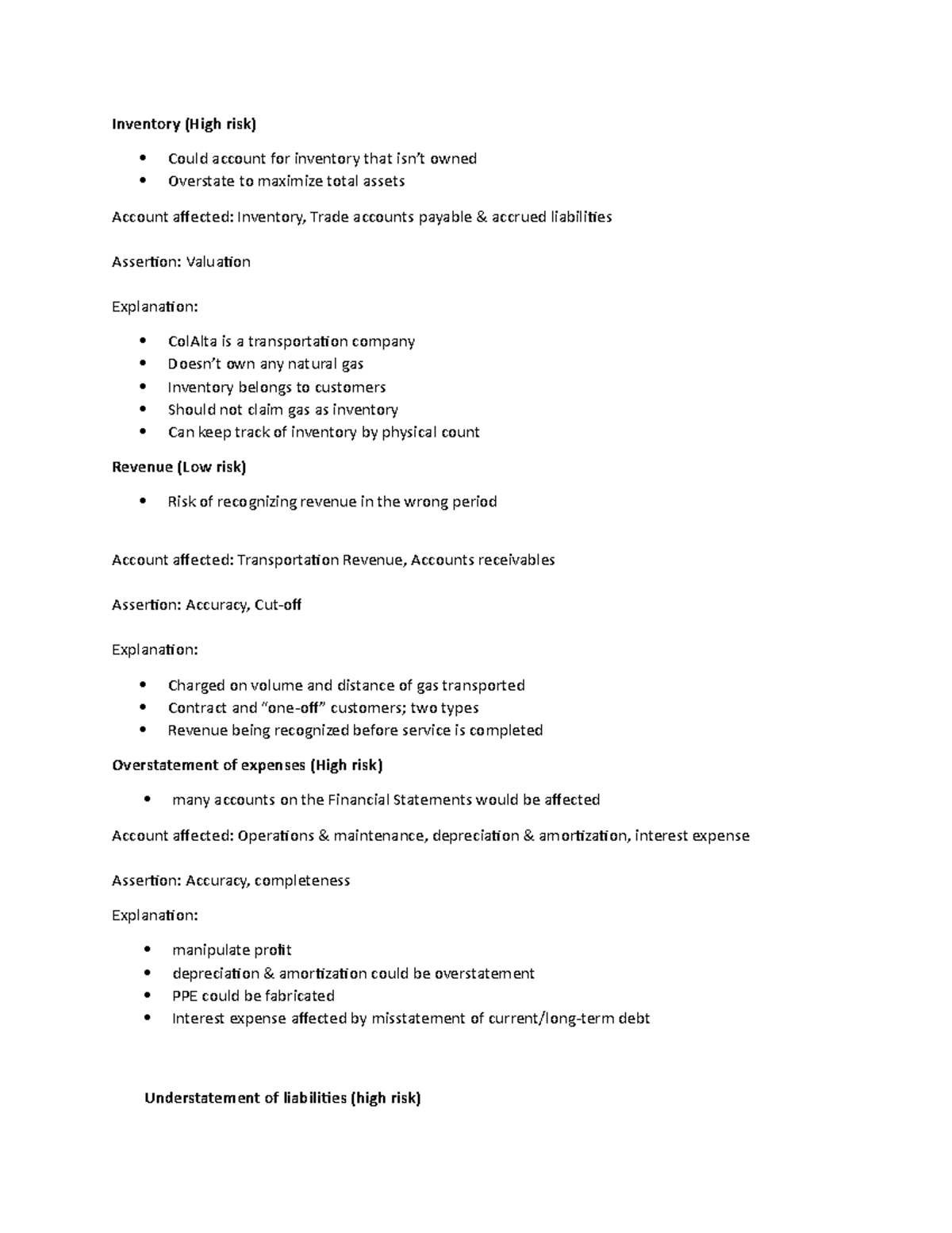 Task 2 - risks - Mandatory assignment needed to complete the course ...