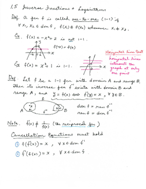 Calculus cheat sheet all - Limits Definitions Precise Definition : We ...