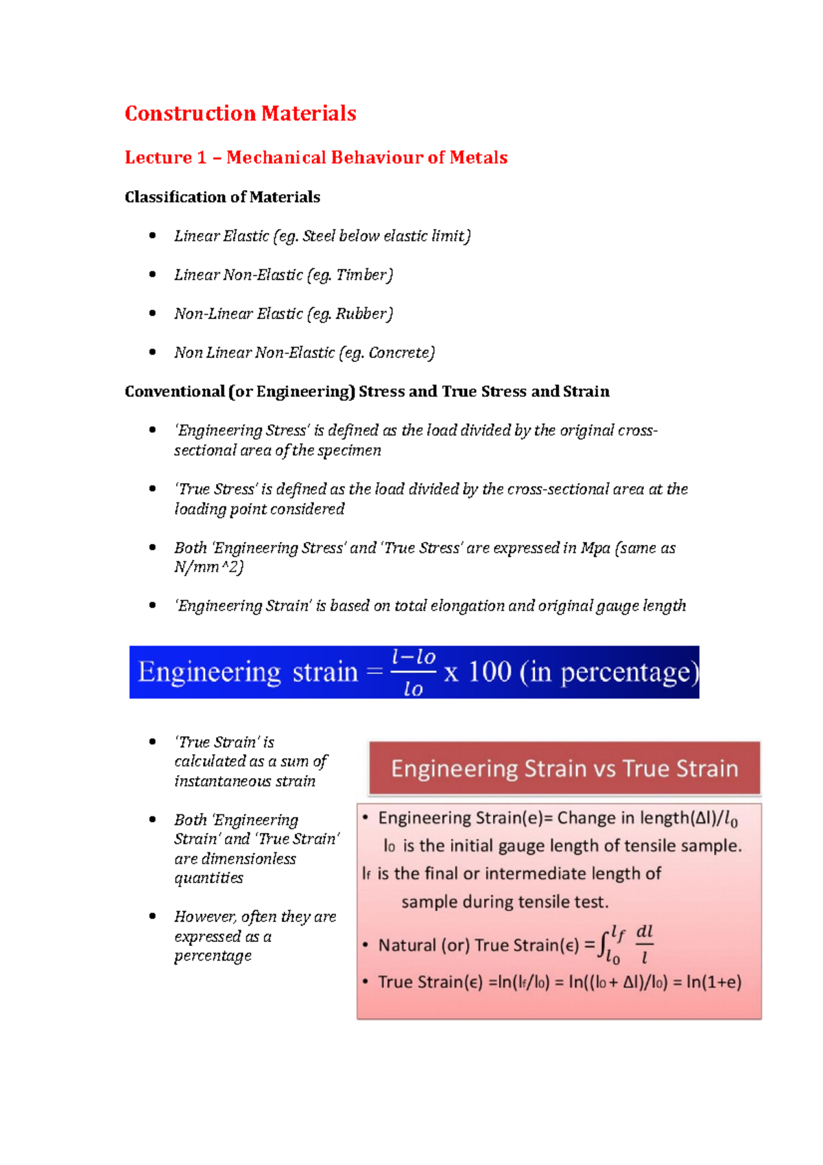 Lecture Notes - Construction Materials 2018 - Construction Materials ...