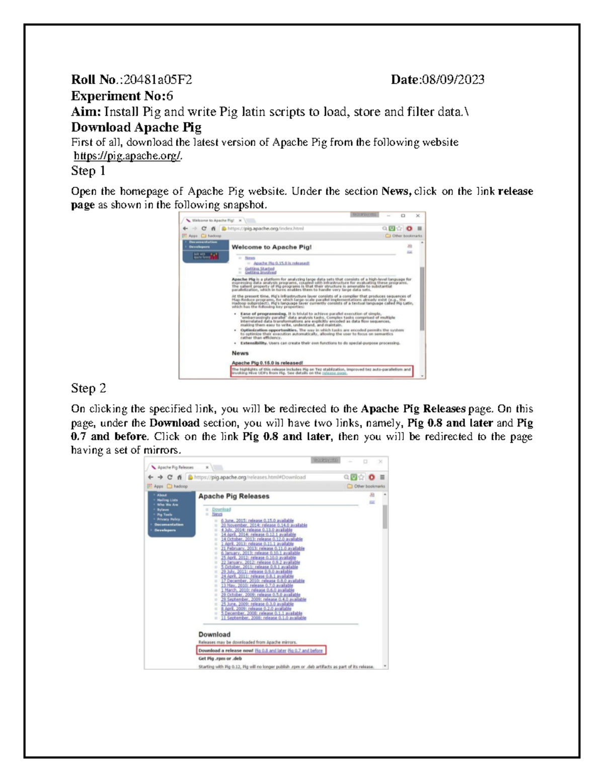 205f2 - 100 uur nacht - Roll No.:20481a05F 2 Date:08/09/ Experiment No ...