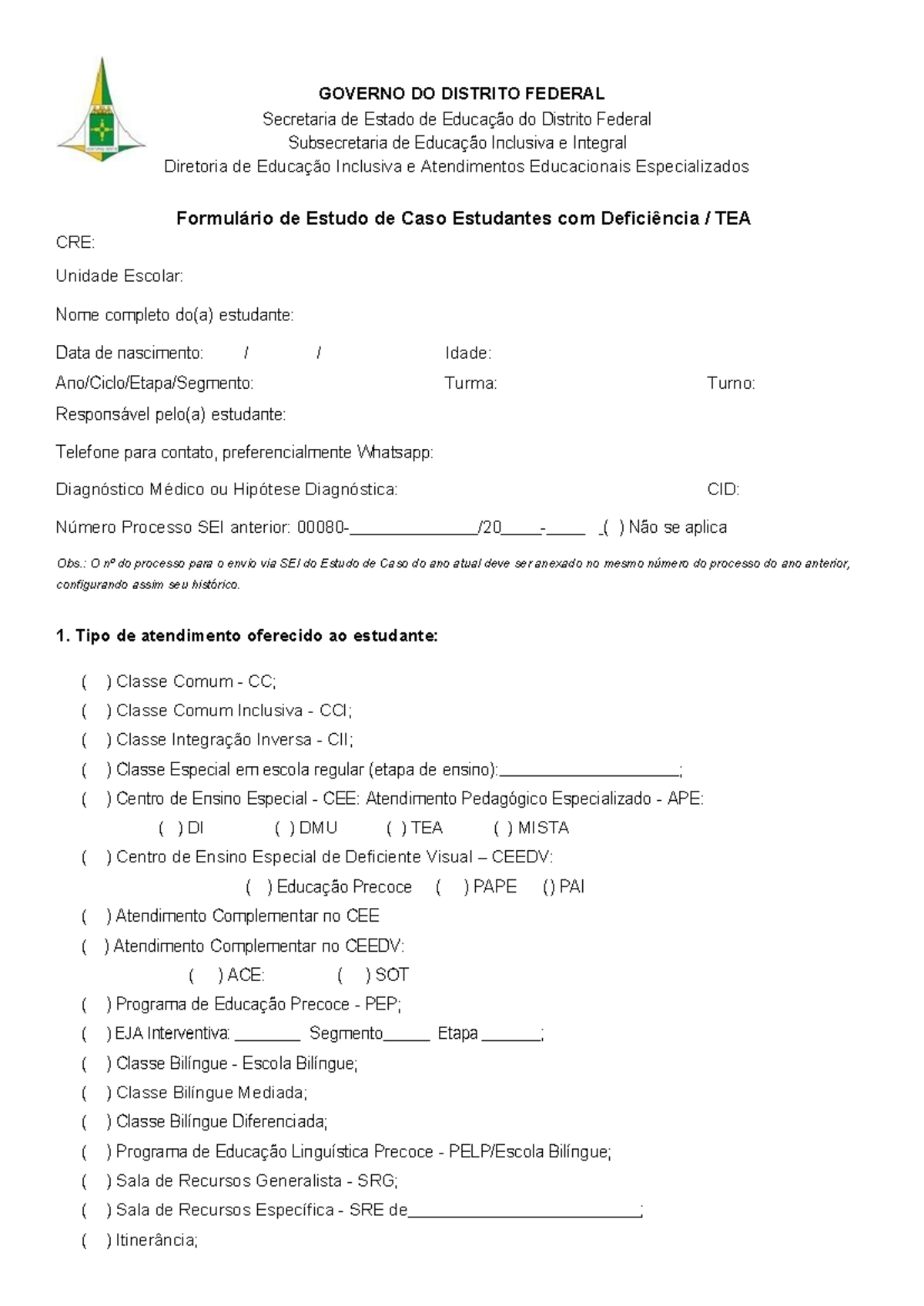 Formulario estudo de caso TEA 2024 24jun24 - GOVERNO DO DISTRITO ...