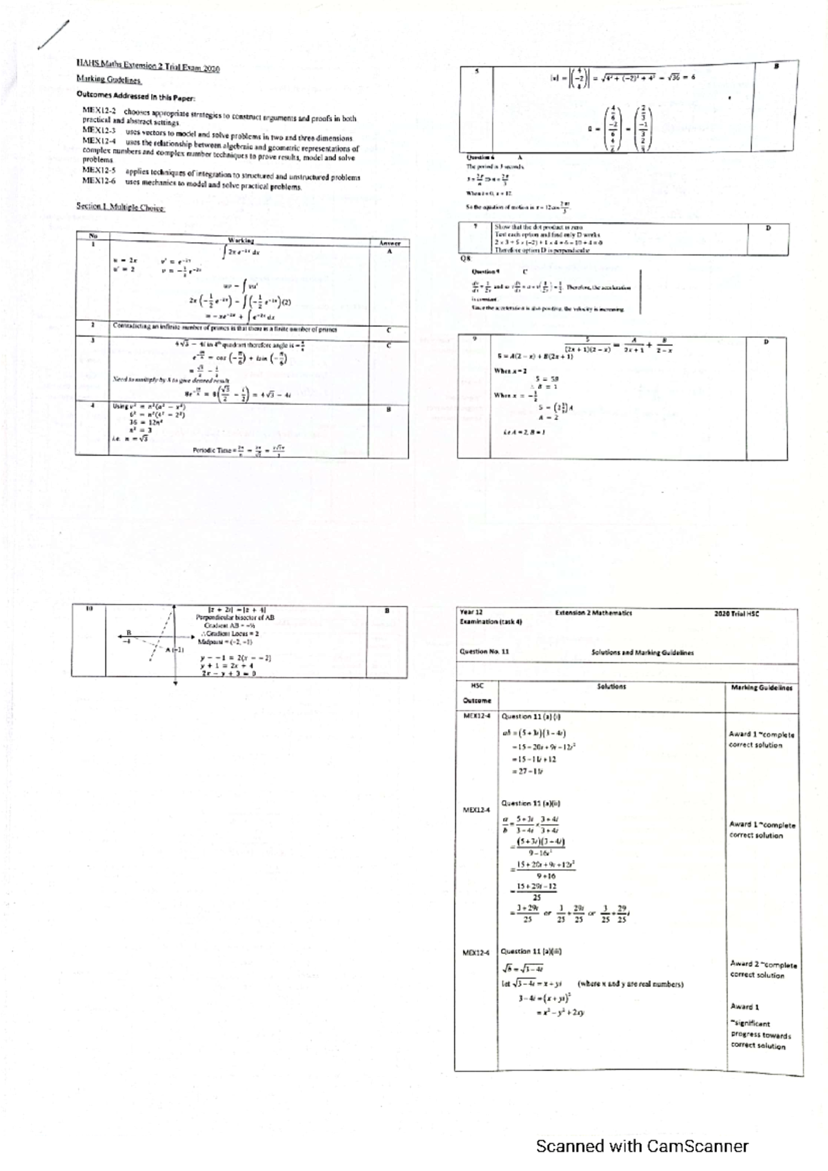 Hurlstone 4U answer - Extension 2 Mathematics Paper - Studocu