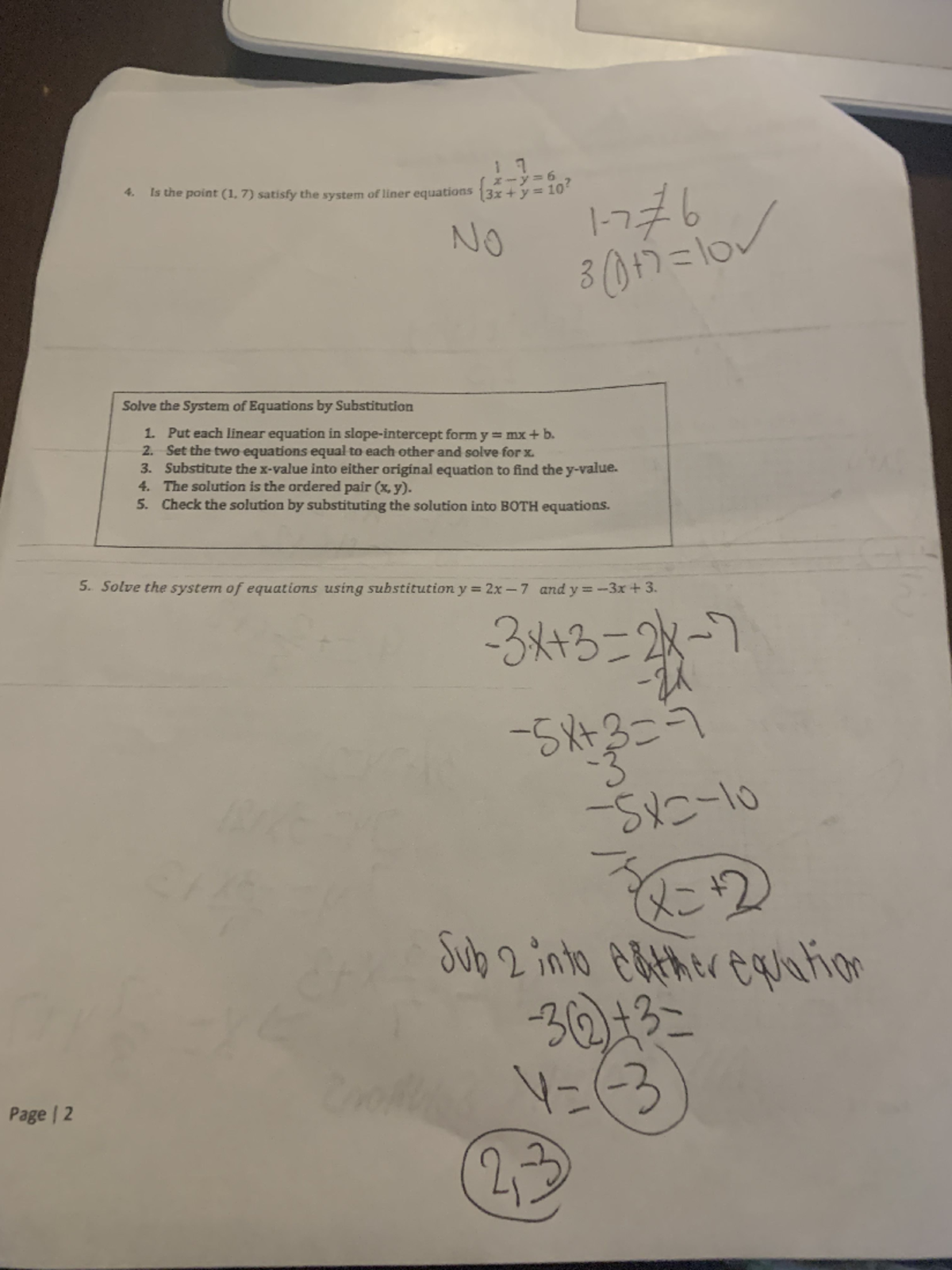 The intersection point of a pair of lines - MATH 111 - Studocu